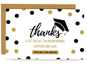 supreme impression graduation thank you cards 2024 with envelopes, attractive graduation greeting cards 2024 pack of 24 graduation cap thank you notes card set