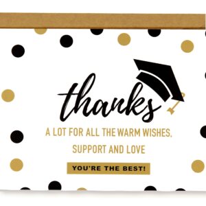 SUPREME IMPRESSION Graduation Thank you Cards 2024 with Envelopes, Attractive Graduation Greeting Cards 2024 Pack of 24 Graduation Cap Thank you Notes Card Set