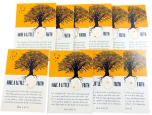 mustard seed of faith holy prayer cards gift set, pack of 10