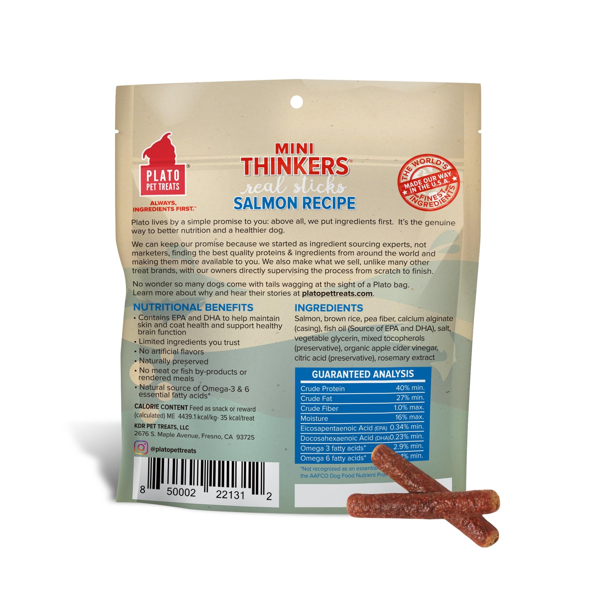 PLATO Mini Thinkers Salmon Recipe 3oz, Natural (850002221312)