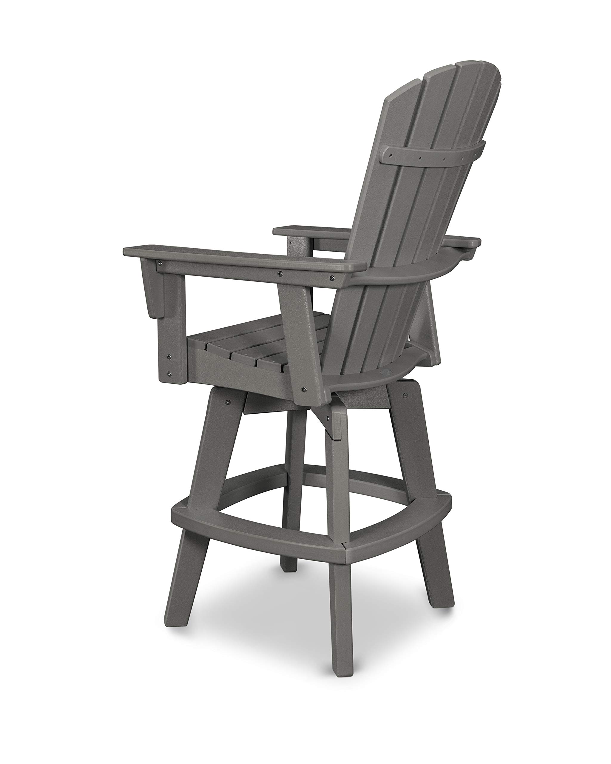 POLYWOOD® Nautical Bar Chair, Slate Grey