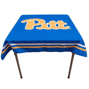 college flags & banners co. pittsburgh panthers logo tablecloth or table overlay