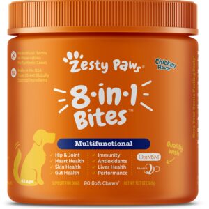 Allergy Immune Supplement for Dogs Lamb- with Omega 3 Wild Alaskan Salmon Fish Oil + Multifunctional Supplements for Dogs - Glucosamine Chondroitin for Joint Support