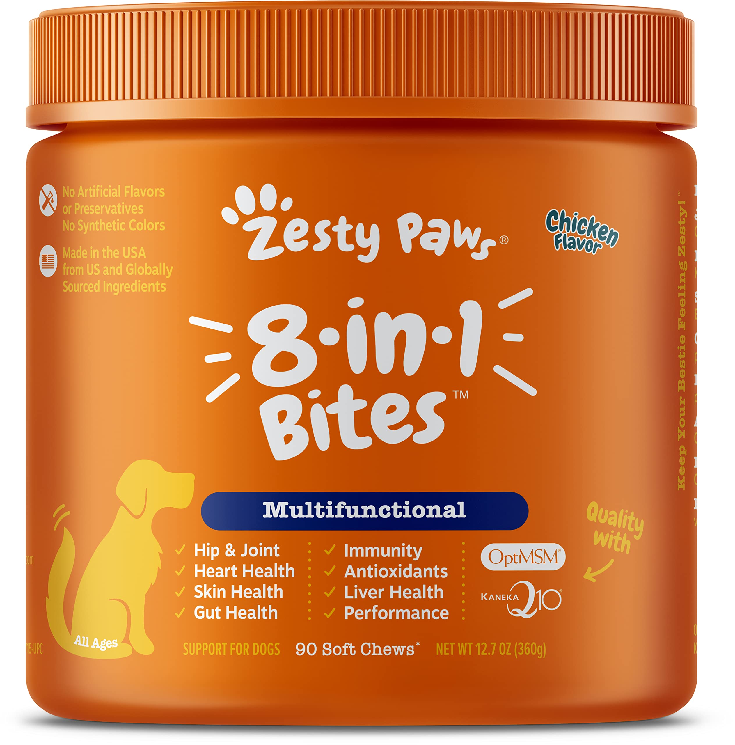 Allergy Immune Supplement for Dogs Lamb- with Omega 3 Wild Alaskan Salmon Fish Oil + Multifunctional Supplements for Dogs - Glucosamine Chondroitin for Joint Support