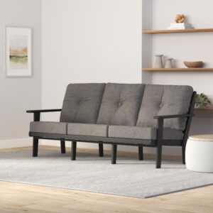 POLYWOOD® Lakeside Sofa, Black/Grey Mist