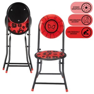 Marvel Spiderman 3 Piece Foldable Round Table and Chair Set, Ages 3+