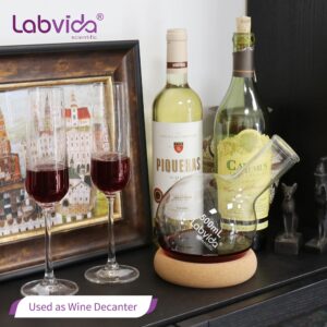 Labvida 2pcs of Glass Boiling Flasks of Flat Bottom, Vol.500ml, Borosilicate 3.3 Glass, LVD002