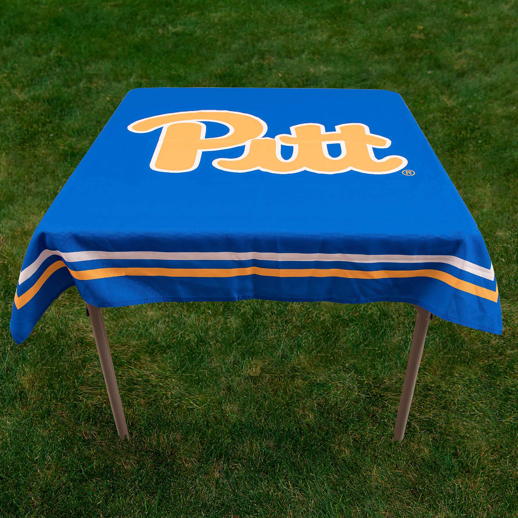 College Flags & Banners Co. Pittsburgh Panthers Logo Tablecloth or Table Overlay