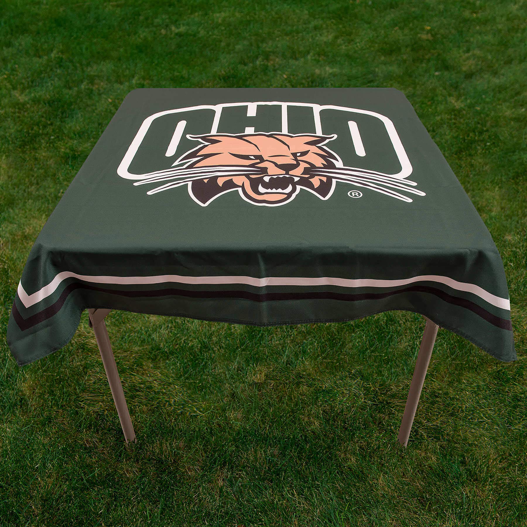 College Flags & Banners Co. Ohio Bobcats Logo Tablecloth or Table Overlay