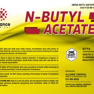 N-Butyl Acetate - 1 Quart - Uses: Photographic Film, Nail Polish Removers, Lacquers, Perfumes, Oils, and Resins - Made in America