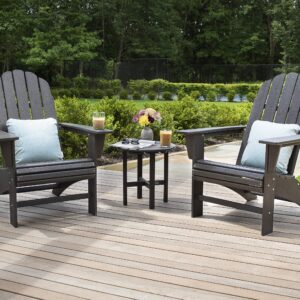 POLYWOOD Vineyard 3-Piece Curveback Adirondack Chair Set