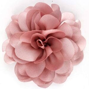 worlds dusty pink chiffon ruffled fabric flower for diy handmade decorative, hair clip,scrapbooking and more decoration 10pc (2-3/8" inch)