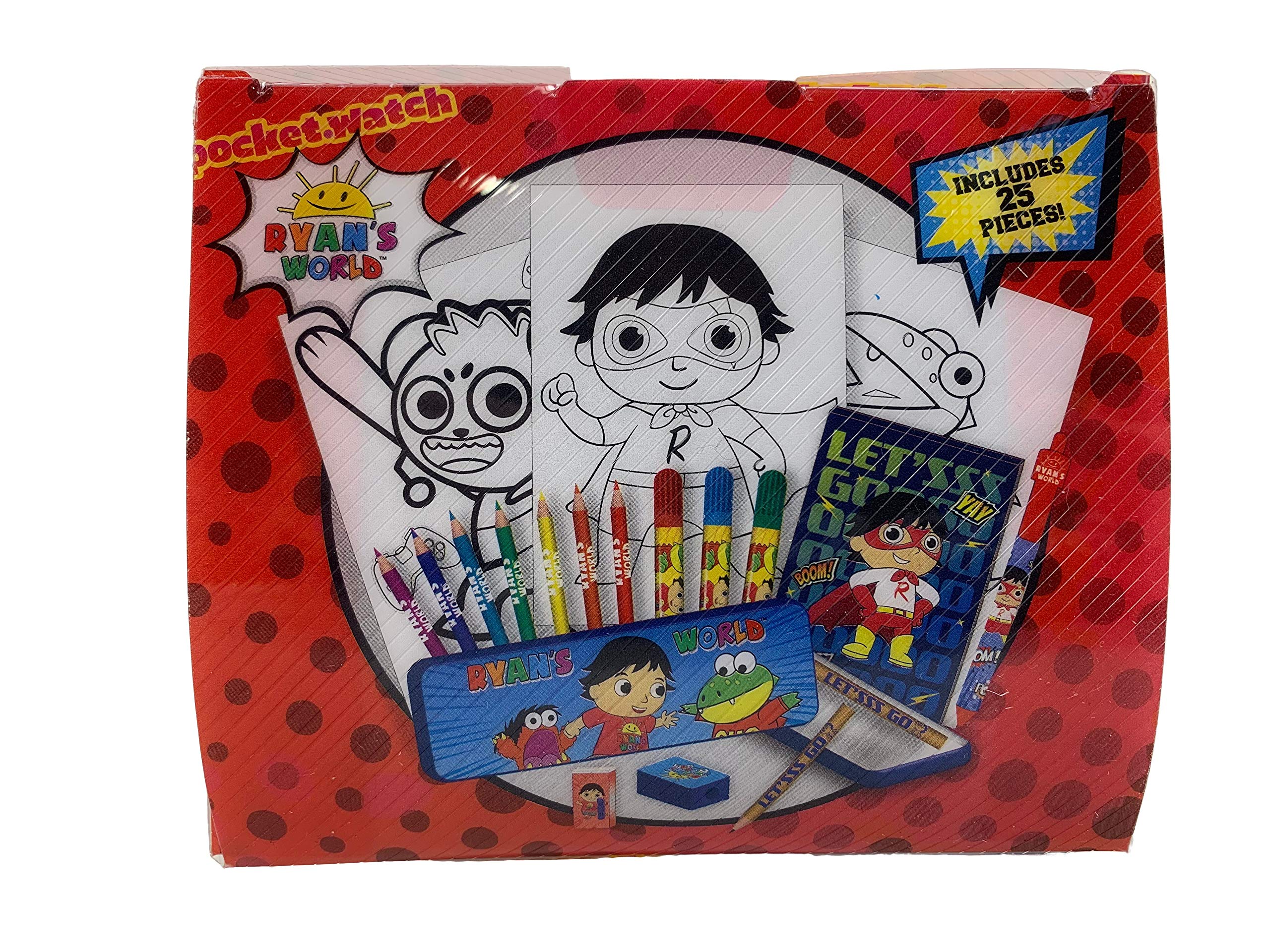 Ryan's World Art Box Set in Acetate Box (Marker,Pen,Eraser,Pencil Case & More)