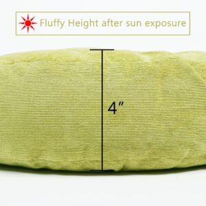 Tiita Round Chair Cushions 22"x22" Indoor/Outdoor Floor Pillows Cushion for Patio Furniture Seat Pads Meditation Pillow for Yoga Living Room Sofa Balcony Set of 2, Green