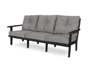 polywood® lakeside sofa, black/grey mist