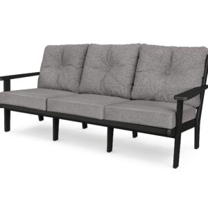 POLYWOOD® Lakeside Sofa, Black/Grey Mist