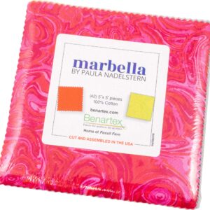 Paula Nadelstern Marbella 5X5 Pack 42 5-inch Squares Charm Pack Benartex