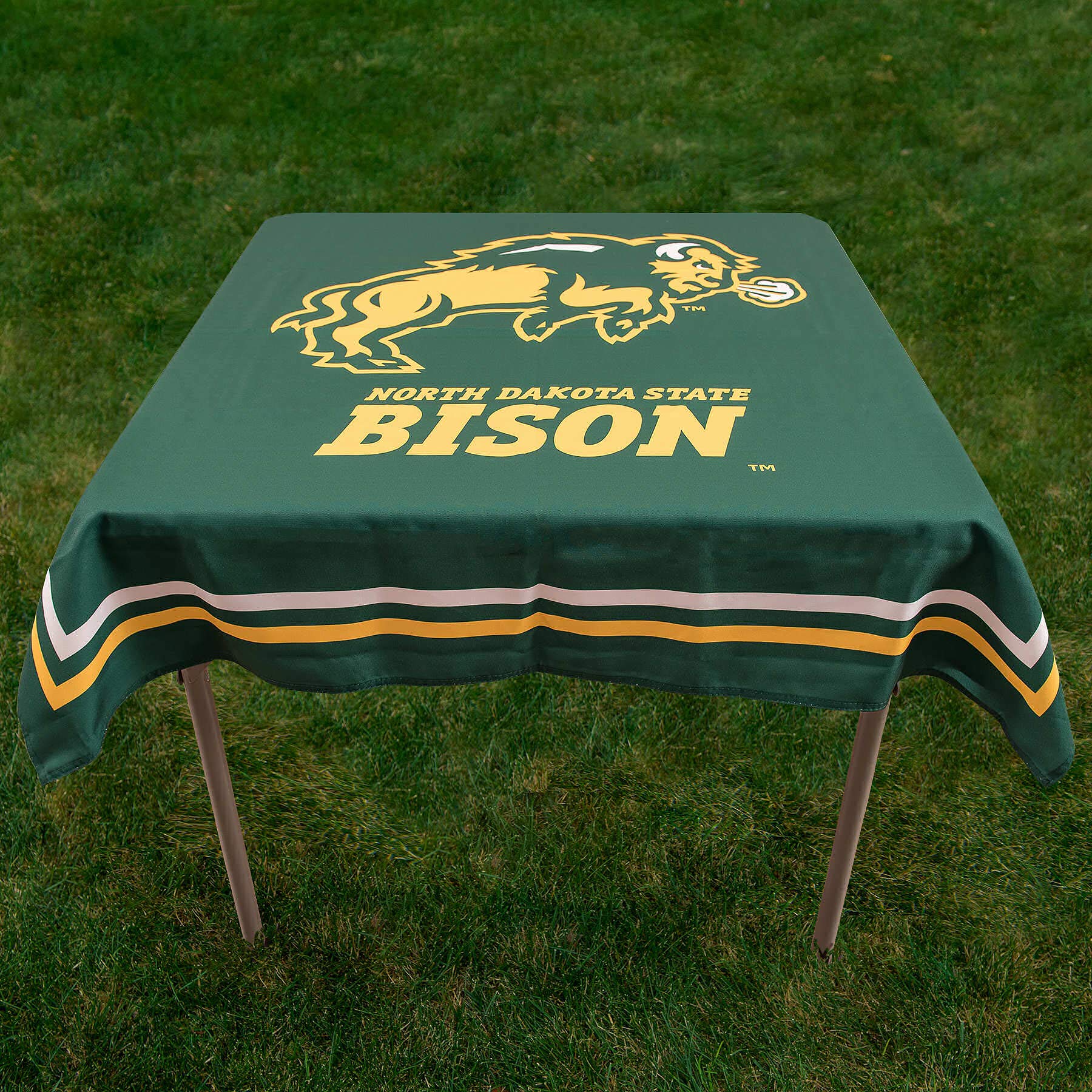 College Flags & Banners Co. North Dakota State Bison Logo Tablecloth or Table Overlay