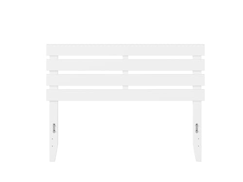 AFI Oxford Full Size Headboard with Attachable Charger in White