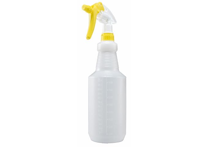 Winco 28 Ounce Professional Spray Bottle with Adjustable Nozzle, Yellow