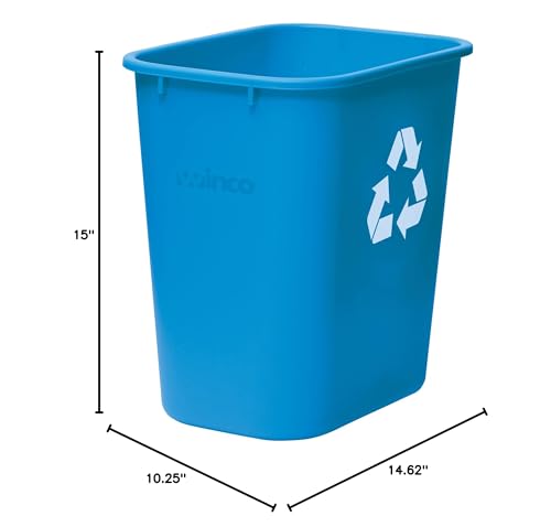 Superior Popcorn Company PWR-28L Waste Basket, 7 Gallon, Blue