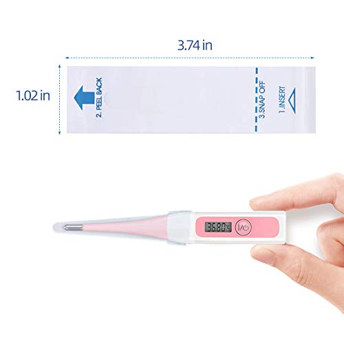 100 Pack Thermometer Probe Covers - Disposable Universal Digital Oral Rectal Thermometer Covers Thermometers Sleeve