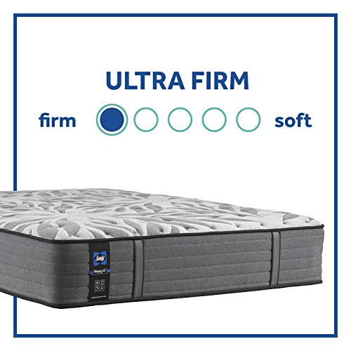 Sealy Posturepedic Plus Mattress with Surface-Guard and 5 Foundation, Tight Top 12-Inch Ultra Firm, Twin, Grey