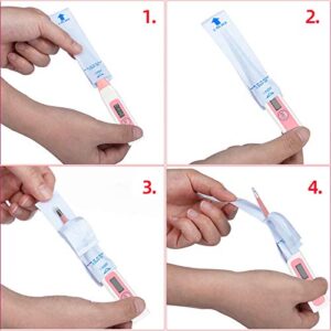 100 Pack Thermometer Probe Covers - Disposable Universal Digital Oral Rectal Thermometer Covers Thermometers Sleeve