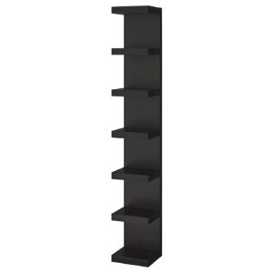 ikea lack wall shelf unit black-brown 11 3/4x74 3/4 804.305.91