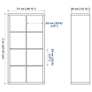 IKEA Kallax Shelf Unit with 4 Inserts White 30 3/8x57 7/8 592.783.07