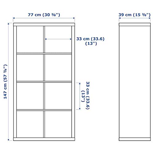 IKEA Kallax Shelf Unit with 4 Inserts White 30 3/8x57 7/8 592.783.07