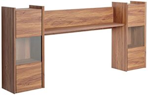 modway visionary mounted, wall shelves, walnut