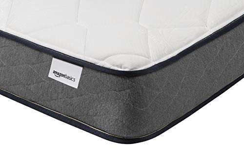 Amazon Basics Premium Memory Foam Mattress, CertiPUR-US® Certified Foam, Medium, 7-inch, Full, White & Gray