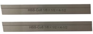 lldsimex set of 2 8% cobalt 1/8" x 1/2" x 4-1/2" for lathe parting cut off blade parallel tyle