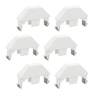 white 7/8 inch x 3 inch vinyl dog-ear picket fence caps (6 pack)