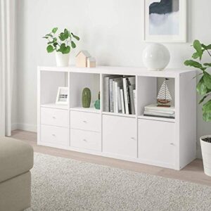 IKEA Kallax Shelf Unit with 4 Inserts White 30 3/8x57 7/8 592.783.07