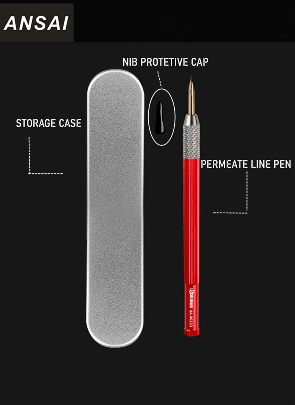 ANSAI Permeation Pen Panel Line Hobby Military Model Modeler Painting Tools