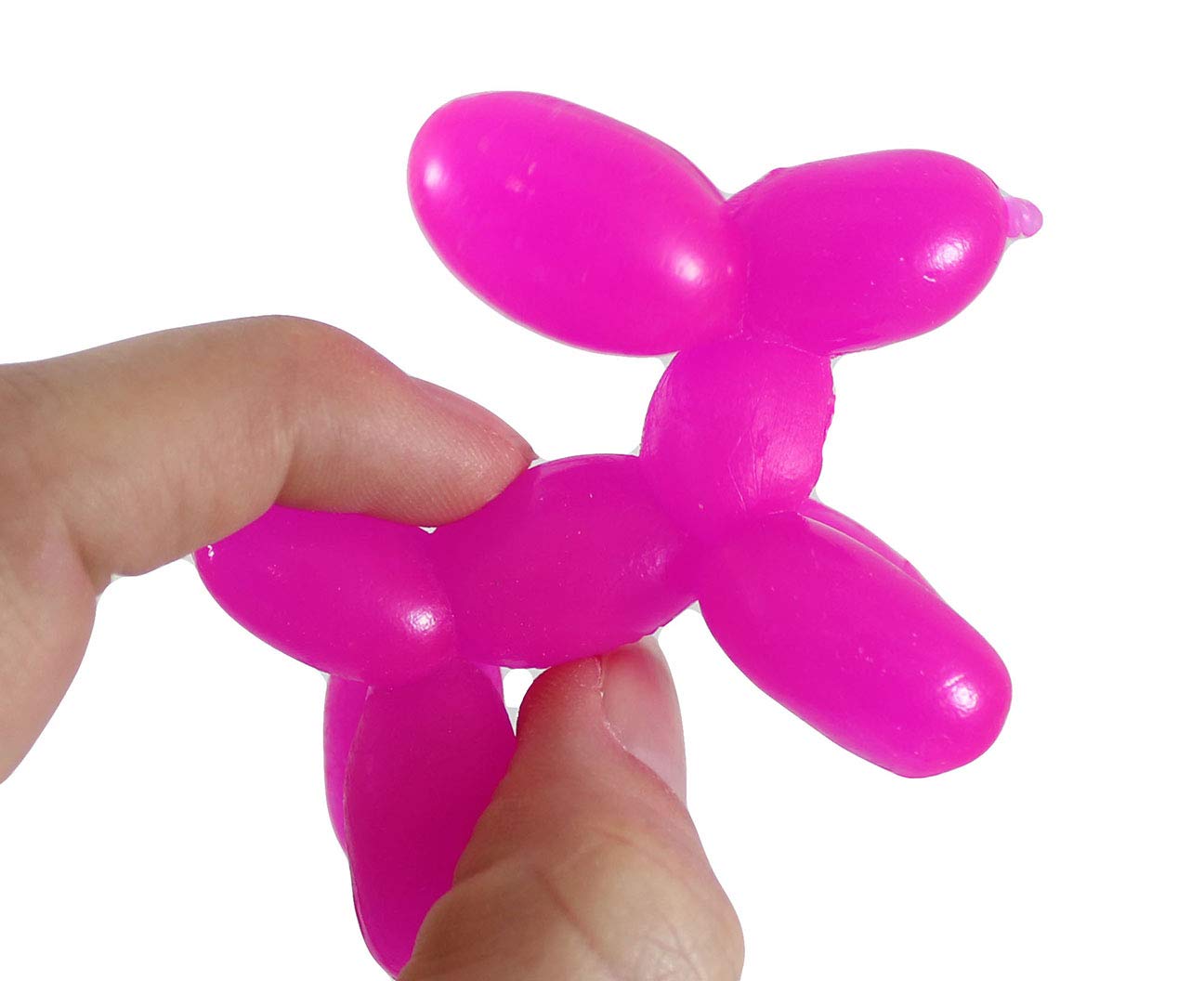 12 Mini Balloon Dog Stretchy Toy - Cute Squishy Sensory Fidget Toy - Party Favors & Prizes (1 Dozen)