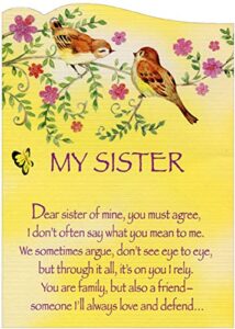 designer greetings two birds on branch yellow background die cut z-fold birthday card for sister