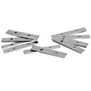 Square 60mm 2-3/8 inch Carbide Inserts Cutter Blades Paint Scraper 2 Edges 60x 12 x 1.5mm for Woodworking Surfacing Groove Helical Planer Cutter Heads and Hand Hold Scraper 10pcs