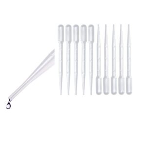 40pcs 3ml plastic transfer pipettes by vccgy, disposable droppers for watercolor art, science laboratory, handmade (transparent-40pcs)1