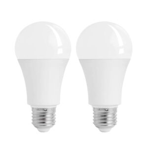 motion sensor light bulbs,7w (60-watt equivalent) e26 motion activated dusk to dawn security light bulb outdoor/indoor for front door porch garage basement hallway closet(cold white 2 pack)