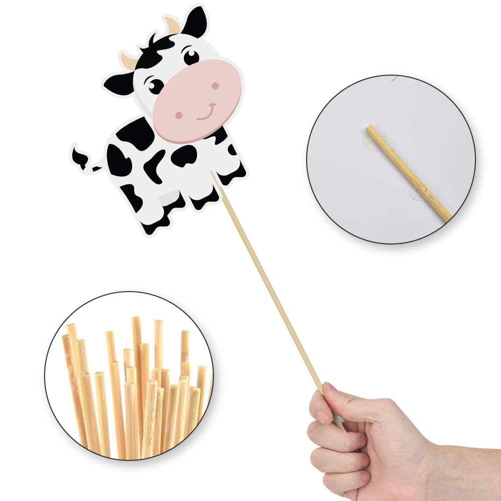 WERNNSAI 27PCS Farm Party Centerpieces Sticks - Farm Birthday Party Favors Decorations DIY Farm Animals Tractor Party Supplies Table Toppers Barnyard Cutouts Farm Theme Birthday Party Decors