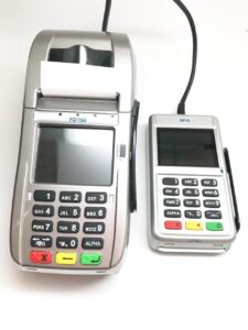 first data fd150 emv ctls credit card terminal and rp10 pin pad with carlton 501 encryption bundle