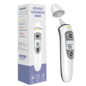 ear thermometer for adults and kids, digital accurate ear and forehead thermometer with fever alarm, 1 second fast result, fsa hsa eligible, easy to use, 2 in 1 mode