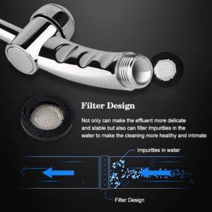 Handheld Bidet Toilet Sprayer Set with Dual Mode Spray Head (Jet/Soft) Premium Brushed Stainless Steel Sprayer for Bidet Attachment, Baby Cloth Diaper Sprayer Set, Bathroom Toilet Clean (Single Mode)