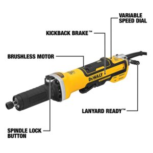 DEWALT Die Grinder with No Lock-On, Brushless, Variable Speed, Paddle Switch, 2-Inch (DWE4997NVS)