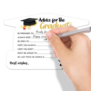 2024 Graduation Advice Cards for The Graduate - Graduation Party Games Ideas Activities Supplies - Grad Celebration - for Graduate Decorations Favor, High School and College(Shaped)(30 Pack)