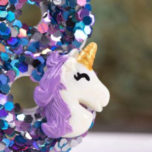 ANPEI Large Birthday Cake Glitter Candle for Kids, 3” Tall - Unicorn Number 5 (Model: AV-ANP-CANDL-UN-PL05)