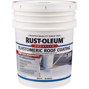 rust-oleum 301993 roof coating, 5 gallon (pack of 1), white, 128 fl oz